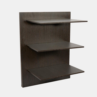 Floating Shelf Unit Oak Wood 3 x Shelves Storage Organising Display ...