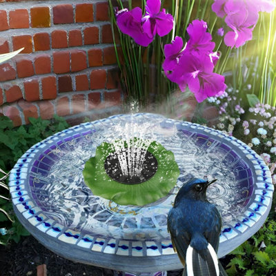 Floating Solar Fountain for Pools and Garden Ponds with Decorative ...