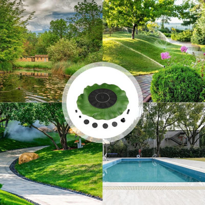 Floating Solar Fountain for Pools and Garden Ponds with Decorative ...