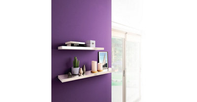 Floating Wall Mount Shelf Storage Shelves - Finish Grey - Length 80cm