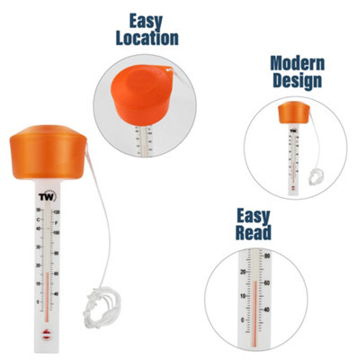 Floating Water Thermometer Ideal for Swimming Pool, Spa, Hot Tub or Ice ...