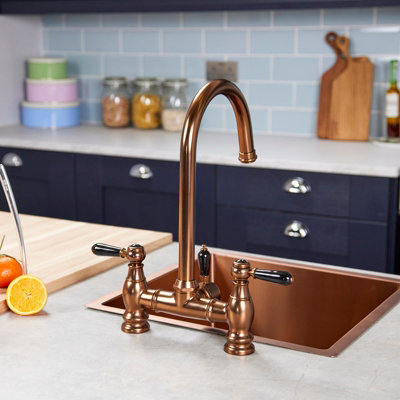 flode klas Traditional Bridge Style 3 in 1 Instant Boiling Tap Black ...