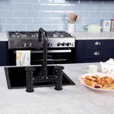 flode kraft Industrial Bridge Style 3 in 1 Instant Boiling Tap Matt ...