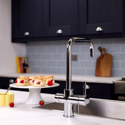 flode rora 3 in 1 Biometric Boiling Water Tap Polished Chrome Finish