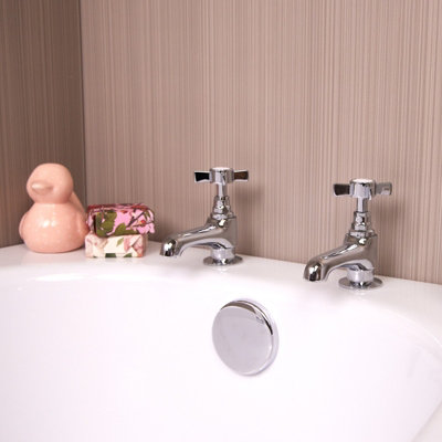 Flode Skuleberget Traditional Bath Taps Polished Chrome Finish