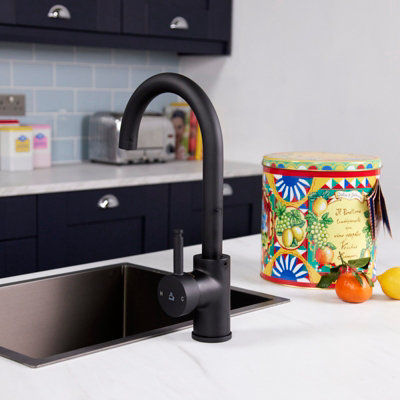flode Solo Single Lever 3 in 1 Instant Boiling Tap Matt Black Finish