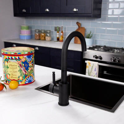 flode Solo Single Lever 3 in 1 Instant Boiling Tap Matt Black Finish