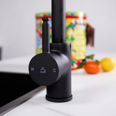 flode Solo Single Lever 3 in 1 Instant Boiling Tap Matt Black Finish