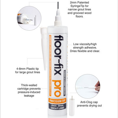 Floor-Fix Pro Superior Strength Adhesive - Fix Loose Tiles & Hollow ...