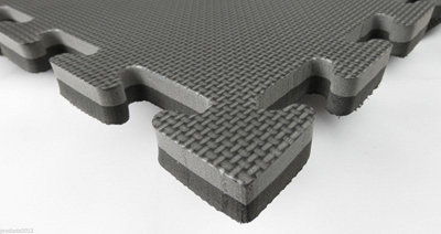 Floor Mats Foam Gym 20mm Grey Black EVA Interlocking 12 Mats Judo ...