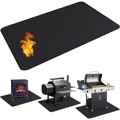 Floor Protection Mat - 90 x 122 cm - Rubber Mat - BBQ Accessories ...
