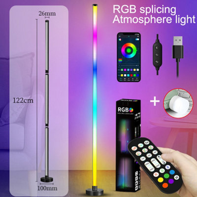 Floor RGB LED Lamp Corner Light Standing Mood Remote Colour Changing ...