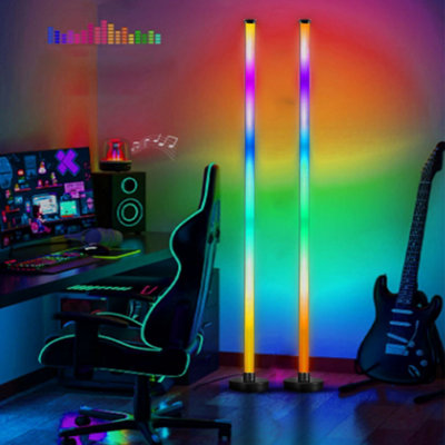 Floor RGB LED Lamp Corner Light Standing Mood Remote Colour Changing ...