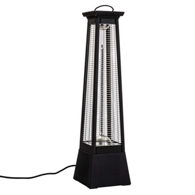 Floor Standing Tower Heater Tall Volcano Instant Heat Patio Lamp
