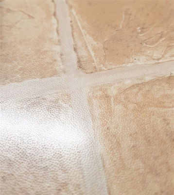 Floor Tiles Self Adhesive Vinyl Flooring Kitchen Bathroom Beige Brown ...