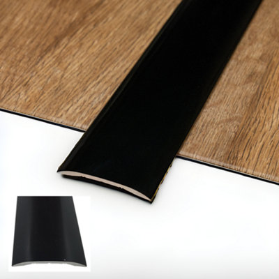 FloorMatch Black 9ft/2.7metres Stick Down Cover Strip Threshold Bar ...