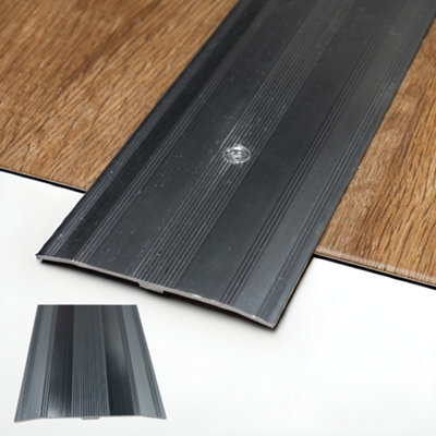 FloorMatch Grey Extra Wide 61mm Carpet Cover Strip 3ft / 0.9metres Long ...
