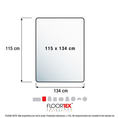 Floortex Anti-Microbial PVC Rectangular Carpet Protector Mat for Standard Pile Carpets (up to ...