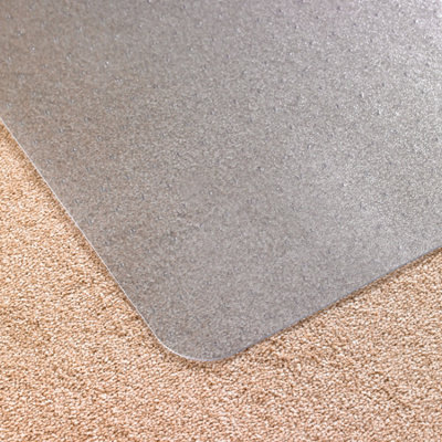 Floortex Anti-Microbial PVC Rectangular Carpet Protector Mat for Standard Pile Carpets (up to ...
