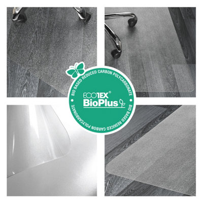 Floortex BioPlus Carbon Neutral Eco Friendly Polycarbonate Floor Protector Mat for Hard Floors ...
