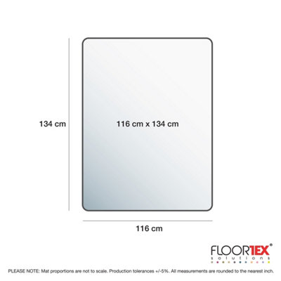 Floortex Polycarbonate Carpet Protector Chair Mat, Rectangular, for Deep Pile Carpets (over 12mm ...