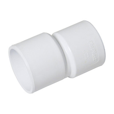FloPlast ABS Solvent Weld Level Invert Reducer 40mm x 32mm White | DIY at B&Q