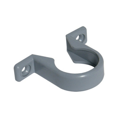 FloPlast Push Fit Waste Pipe Clip 32mm Grey | DIY at B&Q
