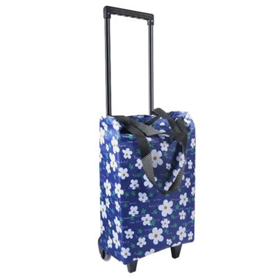 Floral Foldable Wheeled Shopping Trolley Bag