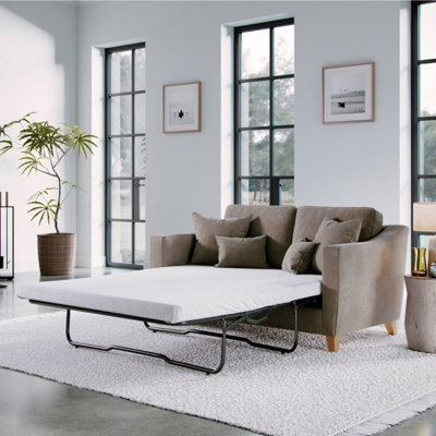 Florence Chenille Sofa Bed in Fossil