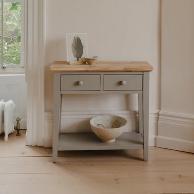 Florence Console Table with 2 Drawers - Dove Grey