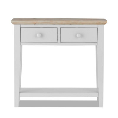 Florence Console Table with 2 Drawers - White
