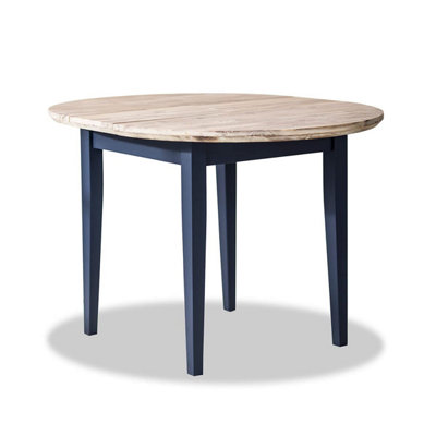 Florence Round Extendable Kitchen Dining Table in Navy Blue