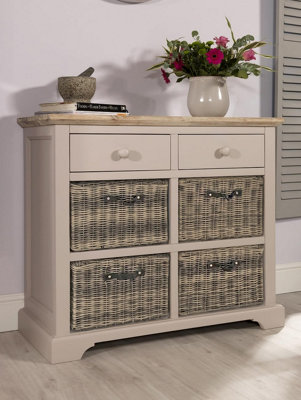 Florence Sideboard with 2 Drawers and Removable Storage Baskets - Truffle