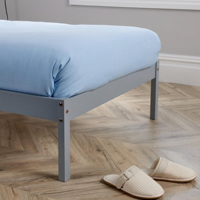 Florida Low End Solid Wood Bed Frame 3ft Single Grey