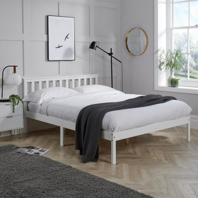 Florida Low End Solid Wood Bed Frame 4ft6 Double White