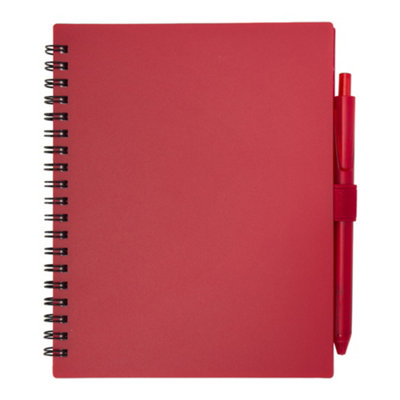 Floso Niove Soft Cover Recycled Plastic Notebook & Pen Set Red (One Size)
