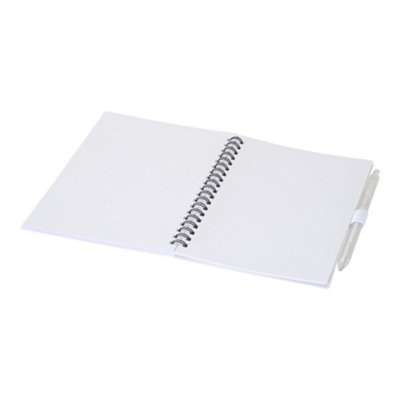 Floso Niove Soft Cover Recycled Plastic Notebook & Pen Set White (One Size)