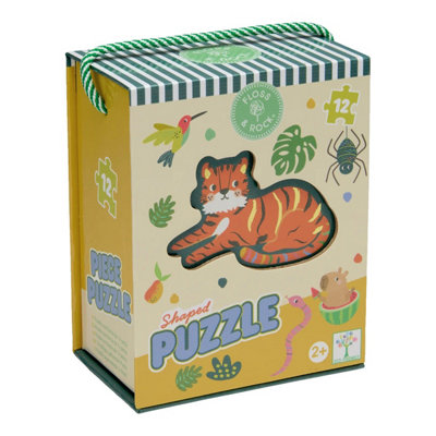 Floss & Rock 12pc Shaped Jigsaw Puzzle Jungle