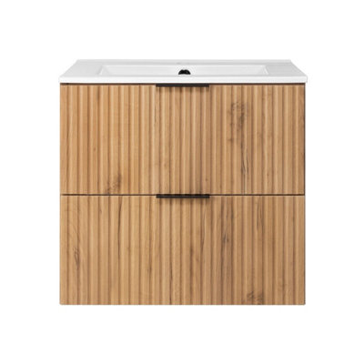 Flow 2 Drawer Bathroom Vanity Cabinet Vanity Unit with Basin 60cm ...