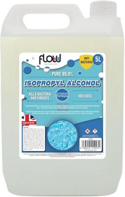 Flow 5L Isopropyl IPA 99.9% Pure Lab Grade Rubbing Industrial ...