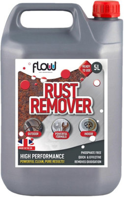 Flow Rust Remover Solution/Spray/Liquid Removes Rust Back To Bare Metal ...