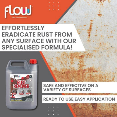 Flow Rust Remover Solution/Spray/Liquid Removes Rust Back To Bare Metal ...