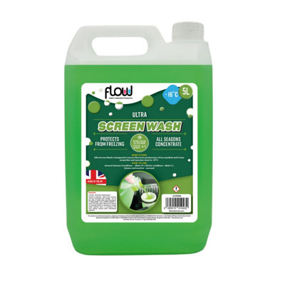 Flow Winter Ultra Screenwash Screen Wash Green - 5 Litre | DIY at B&Q