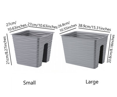 Flower Bridge Hanging Planter Plant Pot Fence Railing Balcony Decking ...