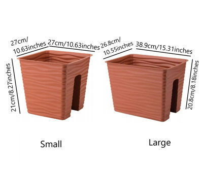 Flower Bridge Hanging Planter Plant Pot Fence Railing Balcony Decking ...