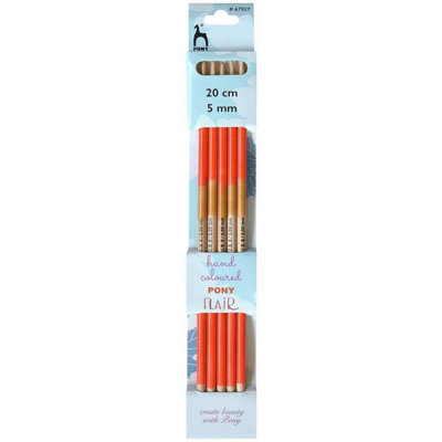 FLR KP DE 20CMX5.00MM - Knitting Pins: Double-Ended: Set of Five: Flair ...