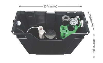 FLUIDMASTER 1000E-013-P1 concealed compact cistern Side Entry Brass ...