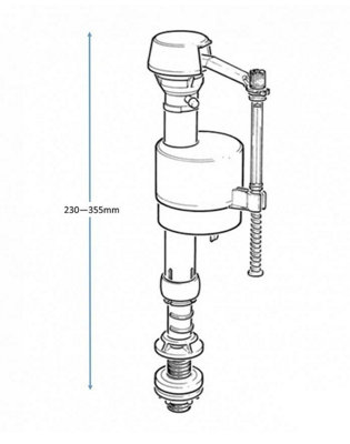 Fluidmaster Pro45BTwin 1/2 inch BSP Telescopic Bottom Inlet Float Valve ...