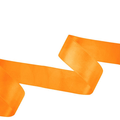 Fluorescent Orange Double Sided Satin Ribbon Polyester Ribbon Roll ...