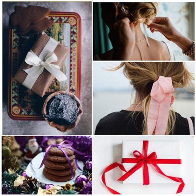 Fluorescent Orange Double Sided Satin Ribbon Polyester Ribbon Roll ...